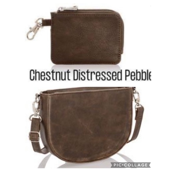 thirty-one | Bags | Thirtyone Chestnut Distressed Pebble Half Moon ...